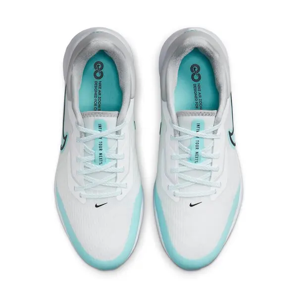 Nike Zoom Infinity Tour Next% Wide Golf Shoes - White/blue