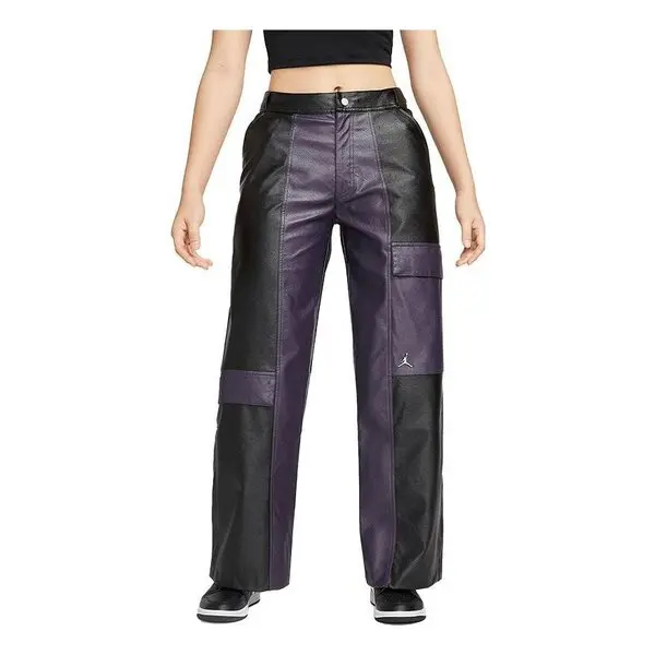 JORDAN Air Splicing Colorblock Buckle Straight Casual Pants - Default Color