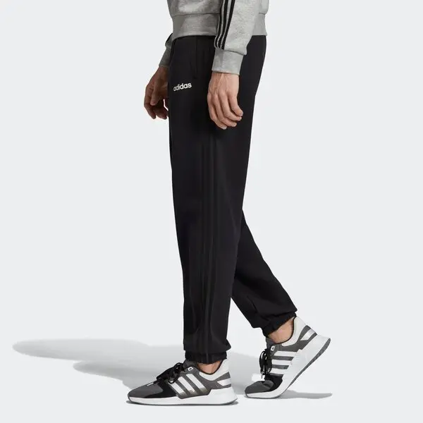 Adidas Loose Knit Breathable Stripe Casual Sports Pants - Black