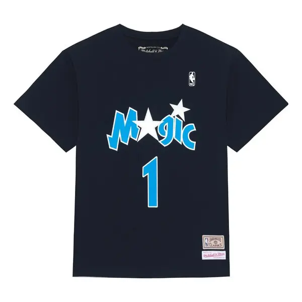 Mitchell & Ness X Nba Orlando Magic T-shirt 'tracy Mcgrady 1 - Black