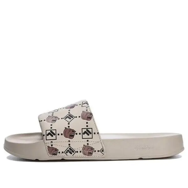 FILA Drifter Slide Sandals - Beige/black