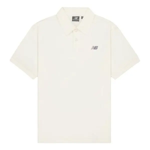 NEW BALANCE Nb Logo Polo Shirt Asia Sizing - Ivory