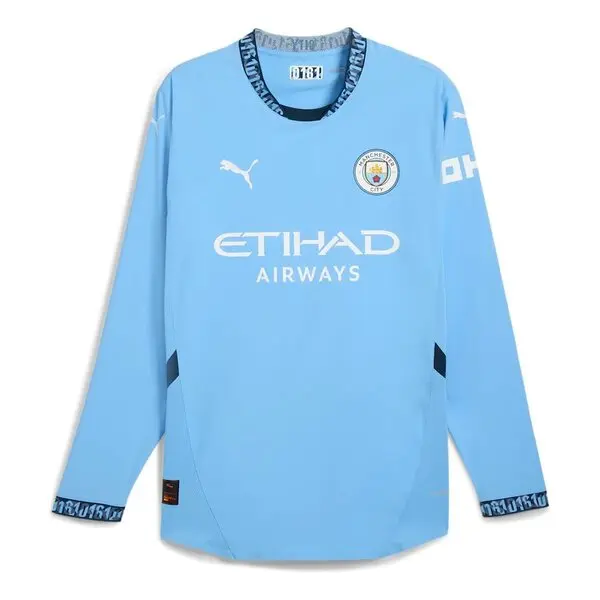 PUMA Manchester City 2024/25 Authentic Home Long Sleeve Jersey - Blue/white