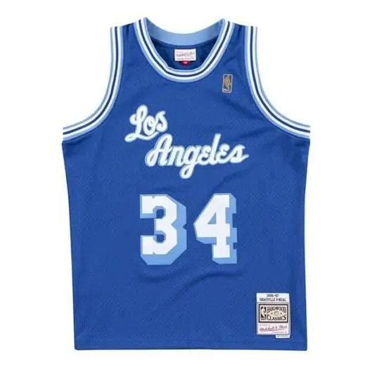 Mitchell & Ness Nba 1996-97 Shaquille O'neal Los Angeles Lakers Replica Jersey - Blue