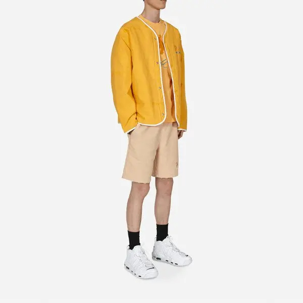 JORDAN X Union Crossover Solid Color Character Alphabet Printing Round Neck Short Sleeve Asia Edition Yellow - Default Color