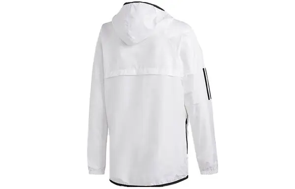 Adidas Hooded Sports Jacket With Three-stripes Detail