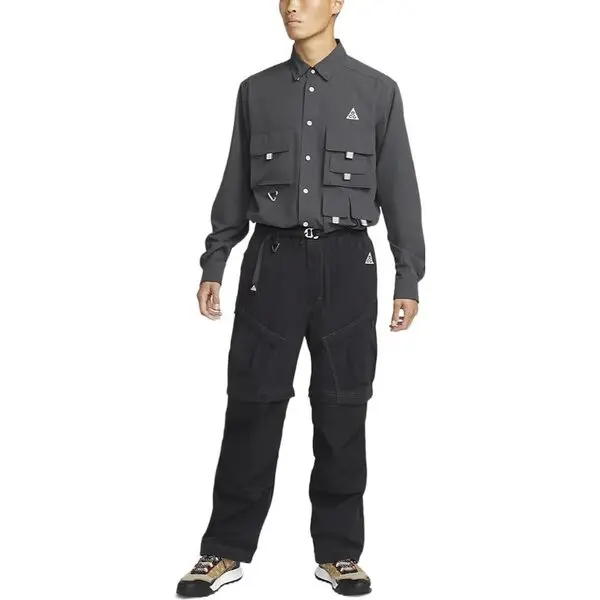Nike Solid Color Multiple Pockets Detachable Athleisure Pants