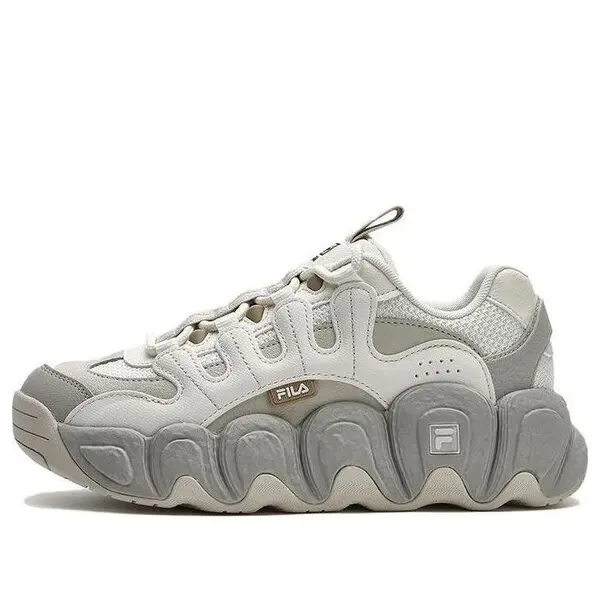 FILA Croissant Chunky Lace-up Sneakers - White/grey
