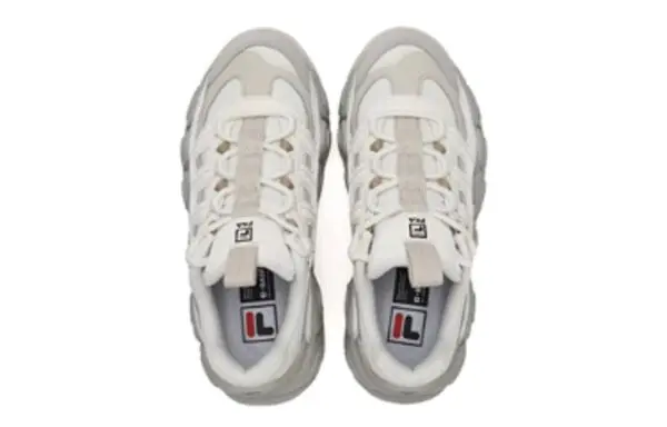 FILA Croissant Chunky Lace-up Sneakers - White/grey