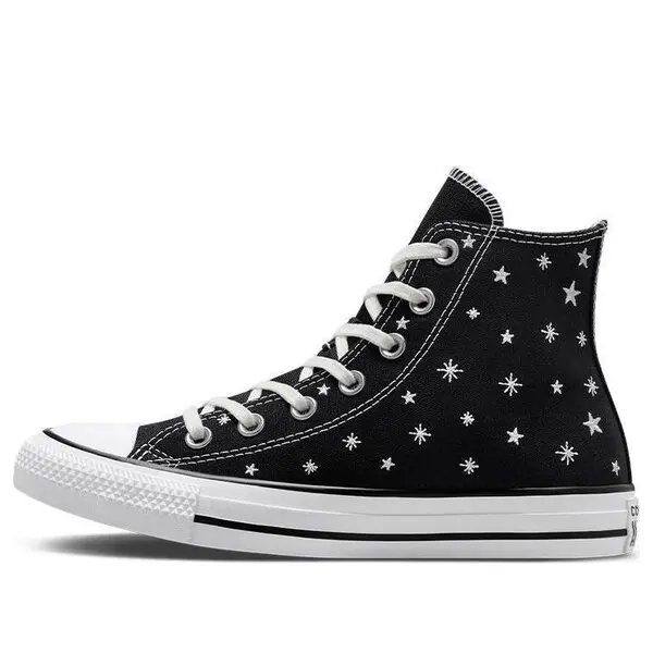 CONVERSE Chuck Taylor All Star High Top "embroidered Stars" Sneakers - Black/white