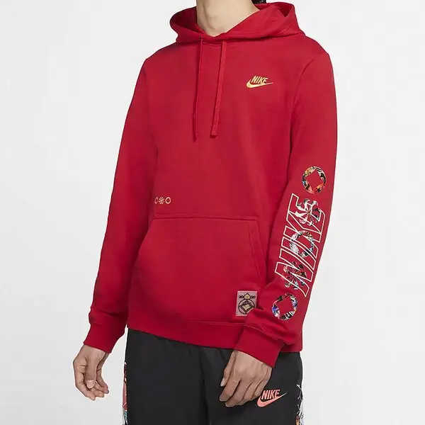 Nike Club Printing Long Sleeve Pullover