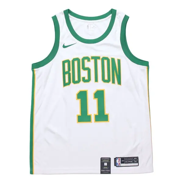 Nike Nba Kyrie Irving Boston Celtics Basketball Jersey - Whitegreen