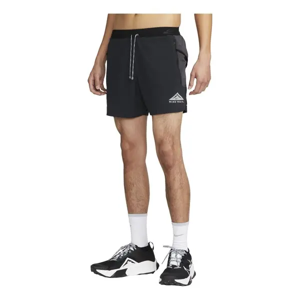Nike Dri-fit 13cm Brief-lined Trail Shorts - Black/multi-color