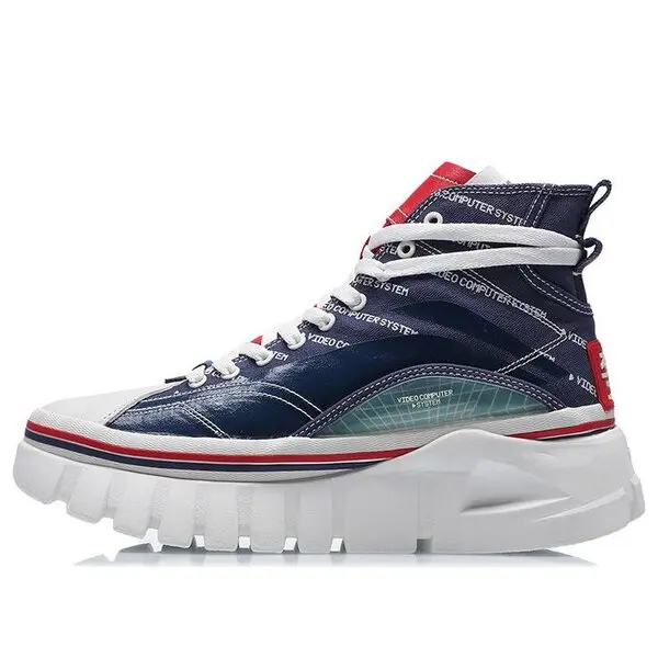 LI-NING High Top Lace-up Sneakers - Blue