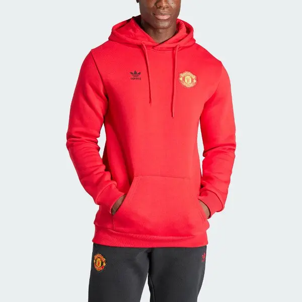Adidas Manchester United Trefoil Hoodie - Red