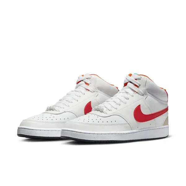 Nike Court Vision Mid Next Nature Sneakers - White/white/washed Teal