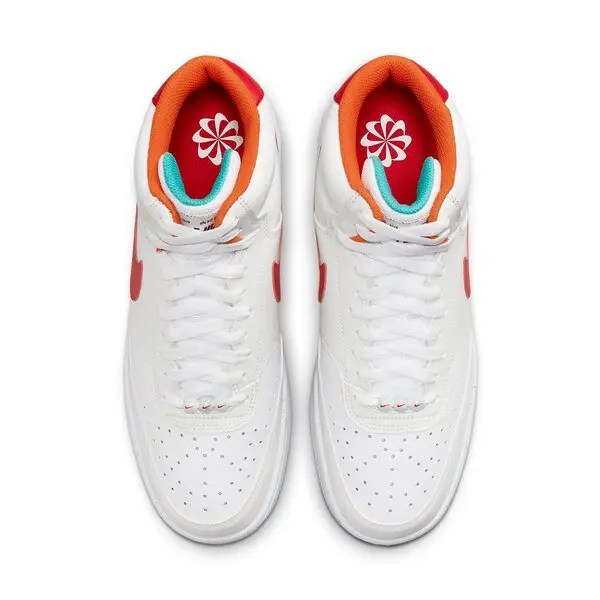 Nike Court Vision Mid Next Nature Sneakers - White/white/washed Teal