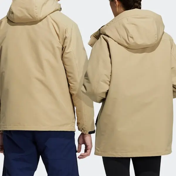 Adidas 3-in-1 Down Hooded Jacket - Light Khaki