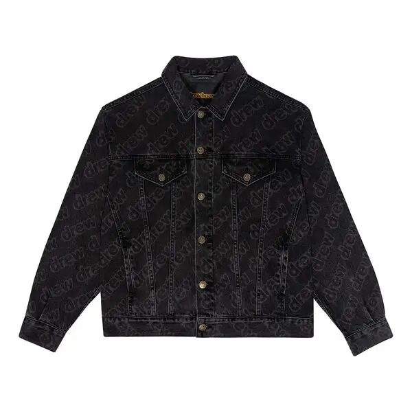 Drew House Oversized Trucker Jacket Secret Repeat - Black