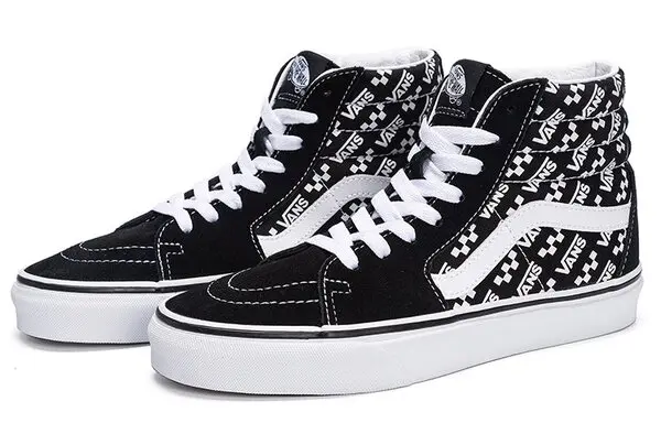 VANS Sk8-hi Logo Repeat High Top Sneakers - Black