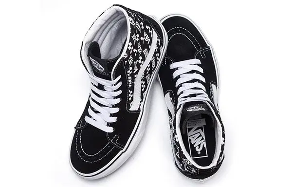 VANS Sk8-hi Logo Repeat High Top Sneakers - Black