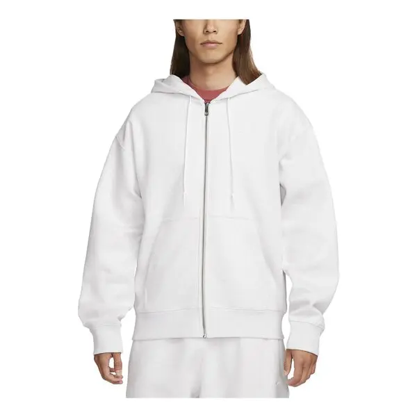 Nike Solo Swoosh Full-zip Hoodie - White