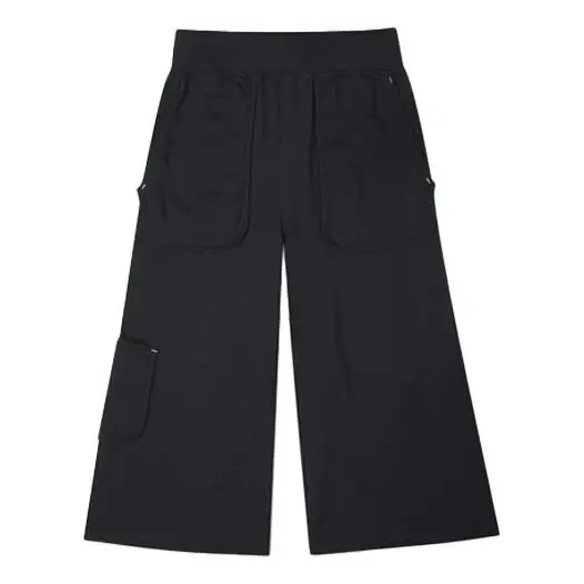 CONVERSE Knit Cargo Straight Casual Trousers - Black