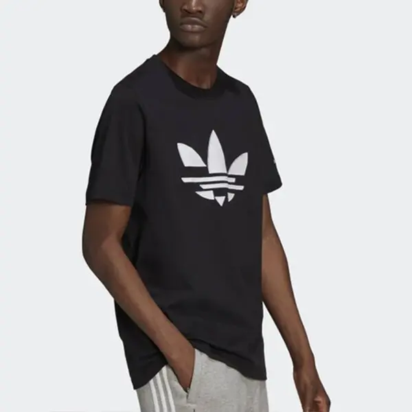Adidas Originals Clouds Classic Large Logo Breathable Sports Short Sleeve - Black