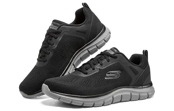 Sketchers Track Broader Trainers - Black/grey