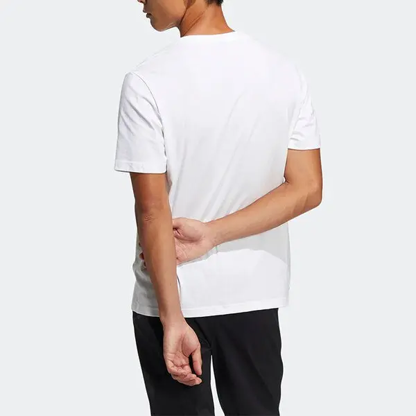 Adidas Th Refbar Tee Alphabet Pattern Printing Sports Short Sleeve White