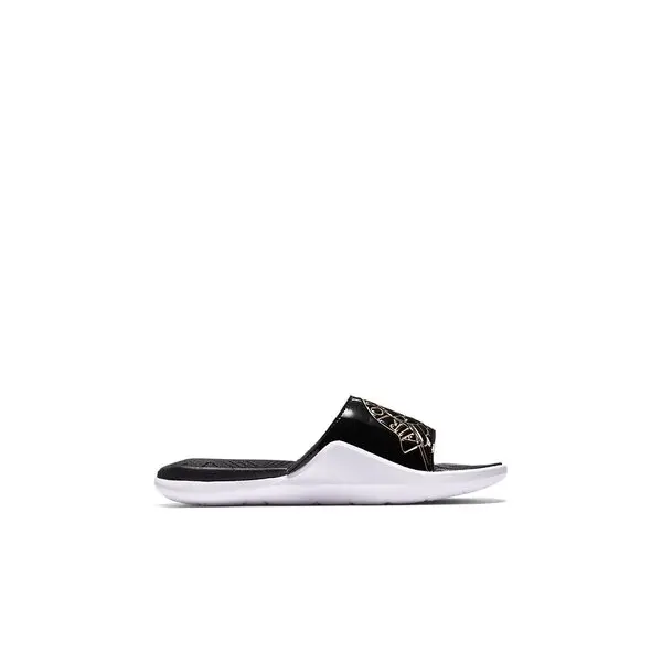 JORDAN Air Hydro 7 Metallic Gold Slides - Black