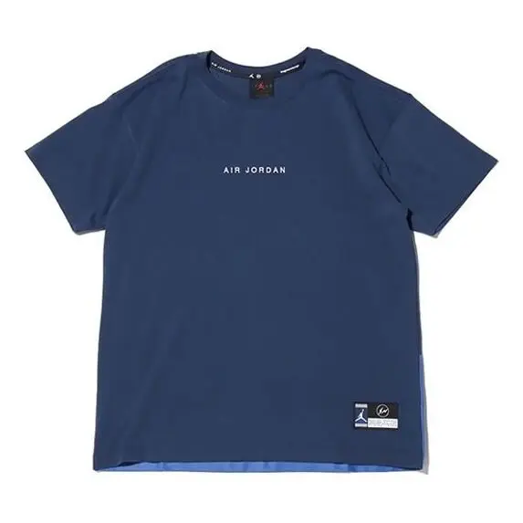 JORDAN X Fragment T-shirt 'navy/sport Royal/white - Blue