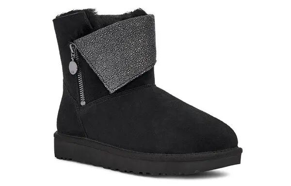UGG Classic Caviar Zip Up Boots
