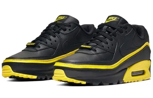 Nike Undefeated X Air Max 90 "black Optic Yellow" Sneakers - Black/optic Yellow