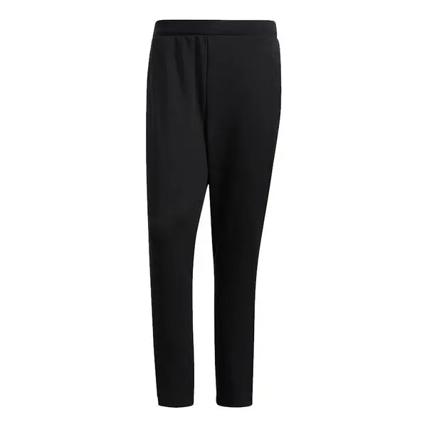 Adidas Wj Kn Pm Pnt Solid Color Training Running Sports Pants/trousers/joggers - Black