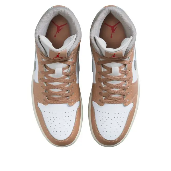 JORDAN 1 Mid Sneakers - Hemp/white/college Grey