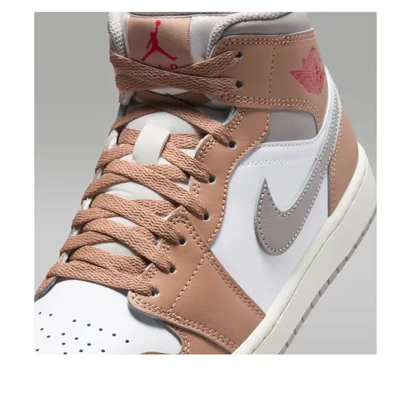 JORDAN 1 Mid Sneakers - Hemp/white/college Grey