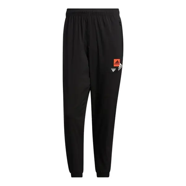 Adidas Mh Bp3 Wvpnt Logo Pattern Gym Sports Bundle Feet Autumn Black Pants - Default Color