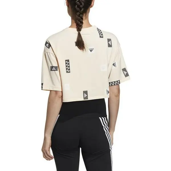 Adidas Logo Short Sleeve Cropped Top
