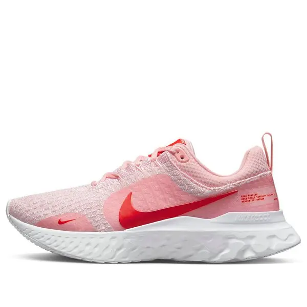 Nike React Infinity Run Flyknit 3 Premium Athletic Sneakers - Pinkwhitered