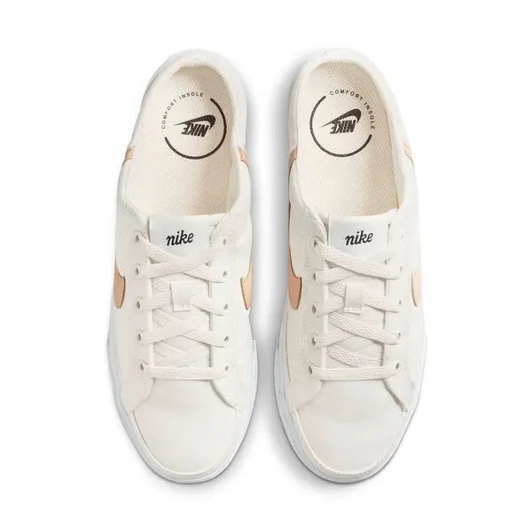 Nike Court Legacy Slip-on Sneakers - Cream/yellow