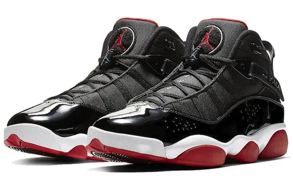 JORDAN 6 Rings Varsity Red Athletic Sneakers - Black