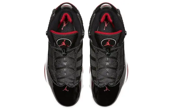 JORDAN 6 Rings Varsity Red Athletic Sneakers - Black