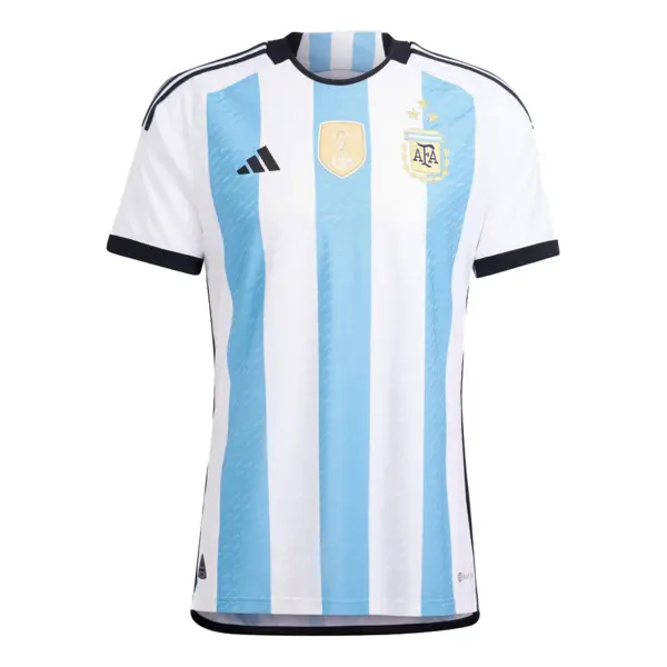 Adidas Authentic Argentina 22 3 Stars Home Jersey - White/ltblue