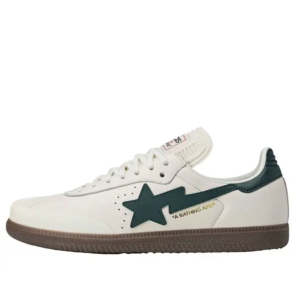 Adidas X A Bathing Ape Samba "white Forest" Sneakers - White/forest