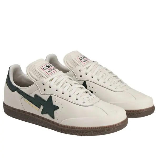 Adidas X A Bathing Ape Samba "white Forest" Sneakers