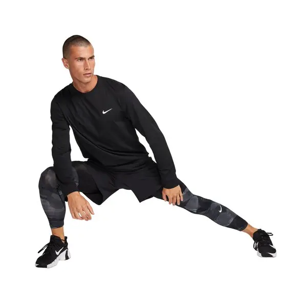 Nike Dri-fit Uv Hyverse Long-sleeve Fitness Top - Black