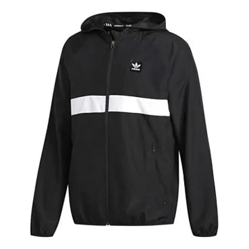 Adidas Originals Casual Sports Windproof Woven Jacket - Black