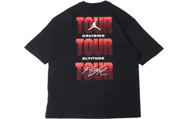 JORDAN Flight Heritage '85 Pattern Printing Short Sleeve Black