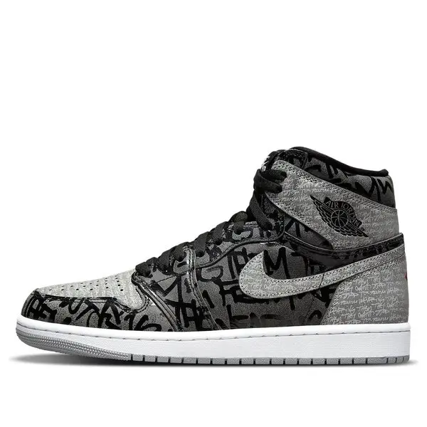 JORDAN 1 Retro High Og Rebellionaire Sneakers - Black/white/particle Grey